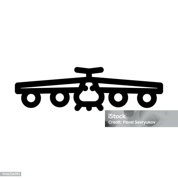 Transport Airplane Aircraft Line Icon Vector Illustration Outerwear