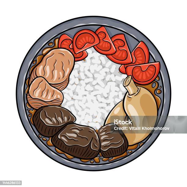 Gudeg Jogja With Egg With Different Types Of Meat And Vegetables Indonesian Traditional Food