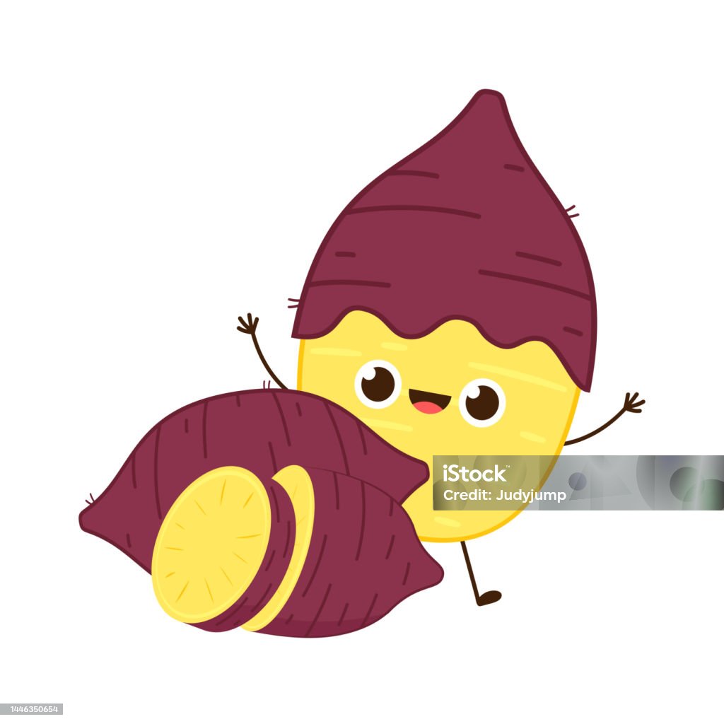 Kartun Ubi Jalar Desain Karakter Ubi Jalar Karung Ubi Jalar Ilustrasi