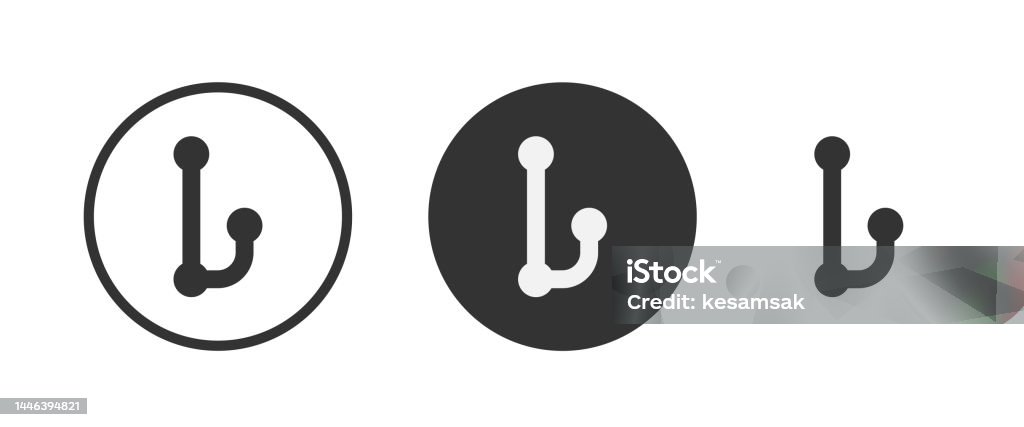 Git Branch Icon Isolated On White Background Flat Vector Illustration