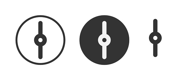 Git Commit Icon Isolated On White Background Flat Vector Illustration Stock Illustration