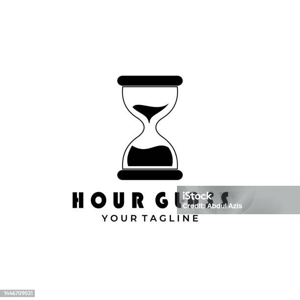 Logo Sablier Vecteur Illustration Design Simple Créatif Symbole Icône