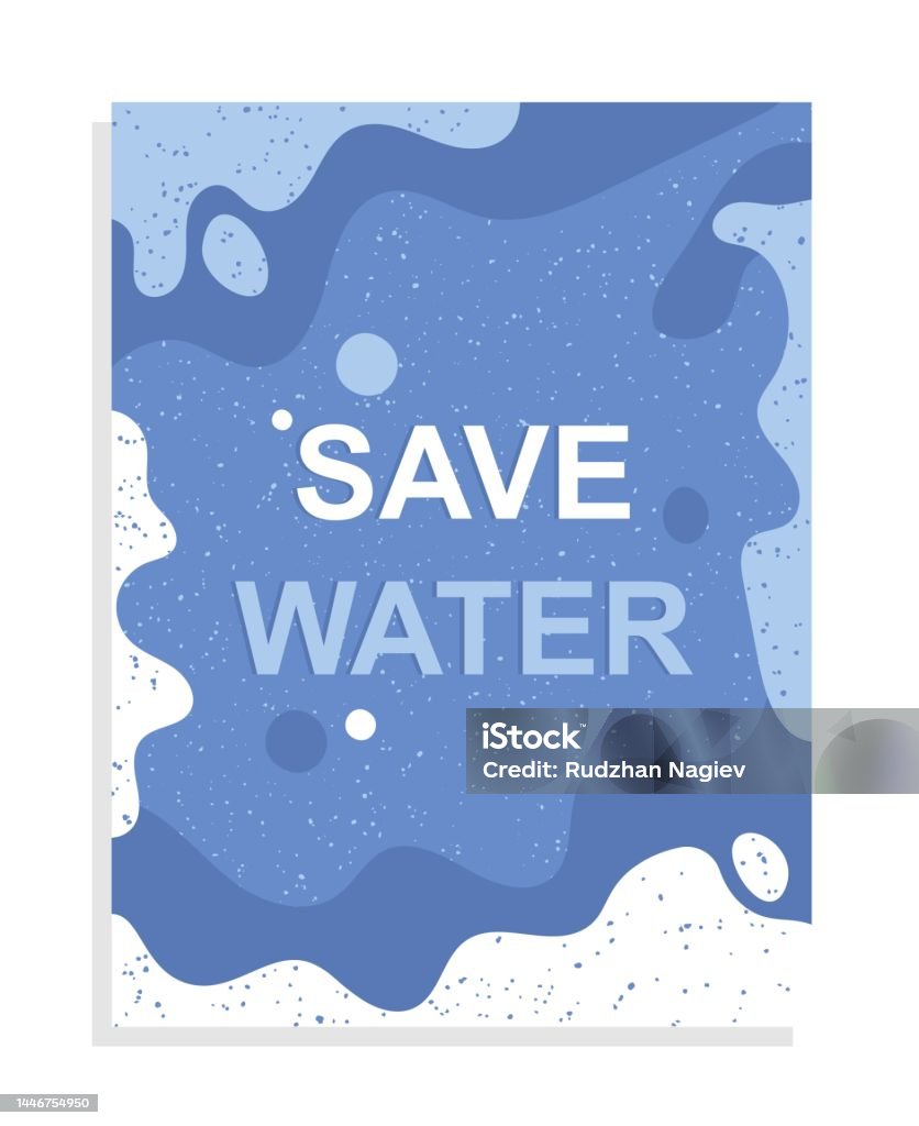 Ilustración De Save Water Concept Y Más Vectores Libres De Derechos De