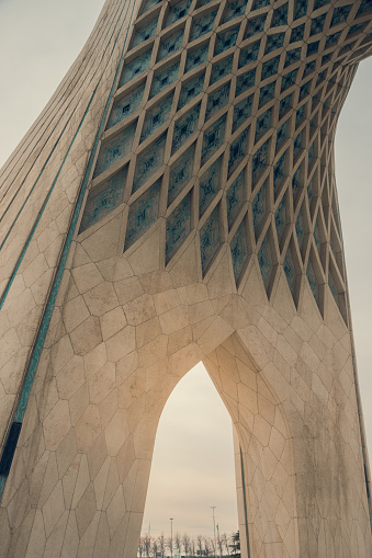 Azadi Tower View Looking Up At The Tower Standing Directly Below Tehran ... Azadi Tower View Looking Up At The Tower Standing Directly Below Tehran ...