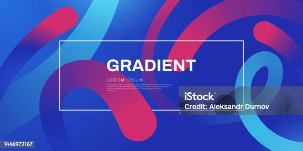 Latar Belakang Gradien Abstrak Dengan Garis Lengkung Dinamis Dengan