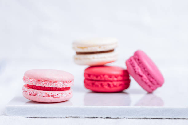 Free Stock Photo of Pink macarons with sprinkles close-up | Download ...