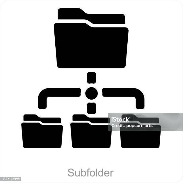 Subfolder And Folder Icon Concept Stockvectorkunst en meer beelden van ... Subfolder And Folder Icon Concept Stockvectorkunst en meer beelden van ...