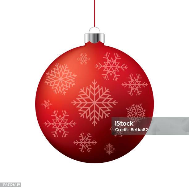 Bola Natal Merah Mengkilap Dengan Vektor Ikon Kepingan Salju Ilustrasi ... Bola Natal Merah Mengkilap Dengan Vektor Ikon Kepingan Salju Ilustrasi ...