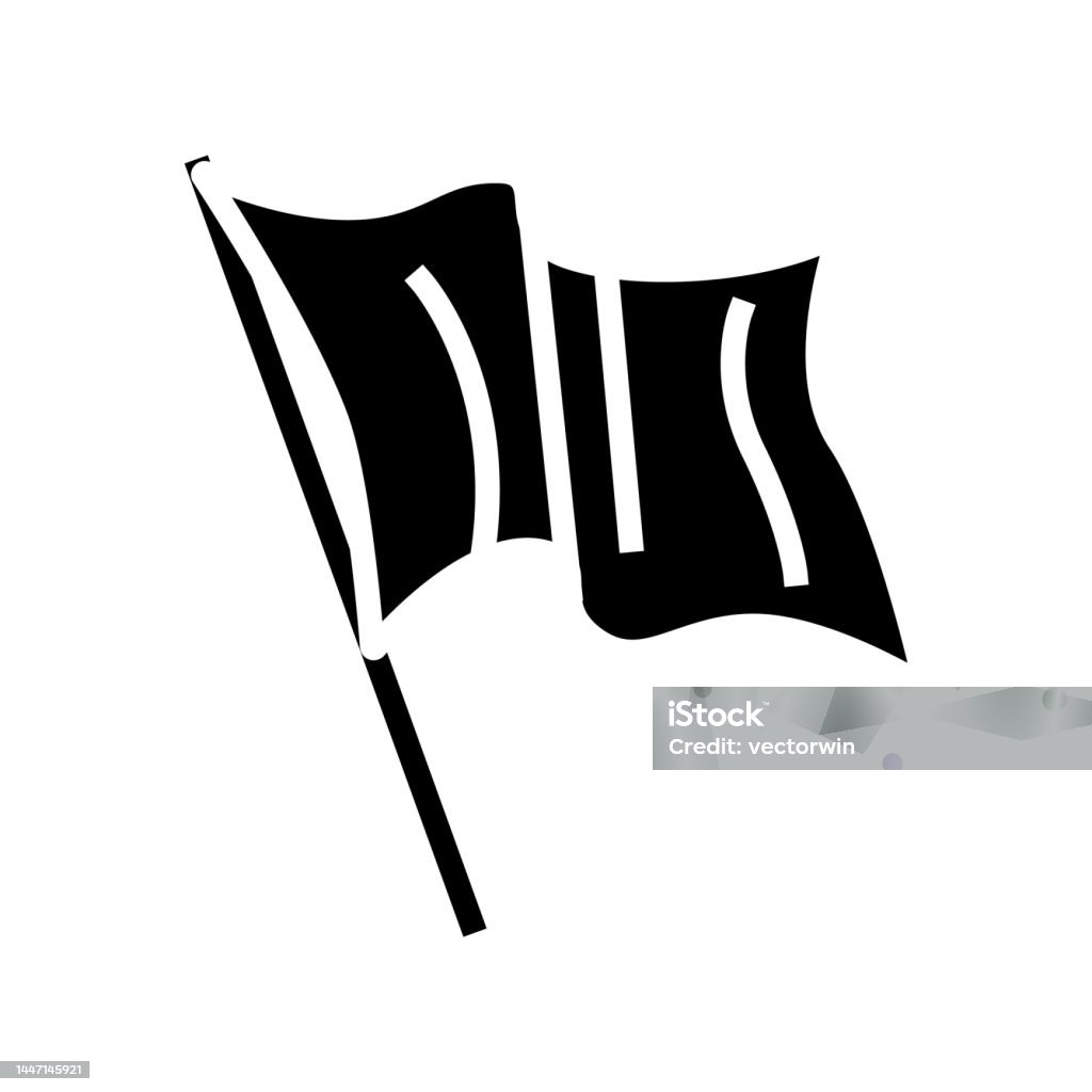 Ilustración De Ilustración Vectorial Del Icono Del Glifo De La Bandera