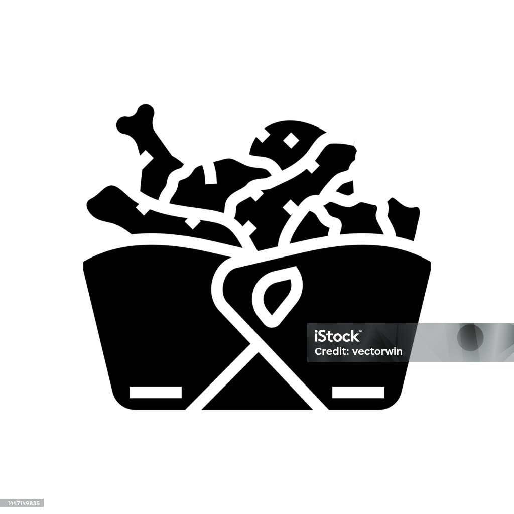 Box Chicken Fried Glyph Icon Vector Illustration Stock Illustration ... Box Chicken Fried Glyph Icon Vector Illustration Stock Illustration ...
