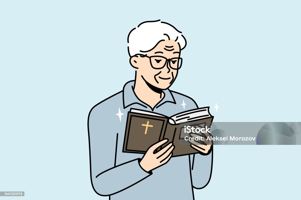 Orang Tua Melihat Ke Dalam Kitab Suci Membaca Alkitab Ilustrasi Stok ... Orang Tua Melihat Ke Dalam Kitab Suci Membaca Alkitab Ilustrasi Stok ...