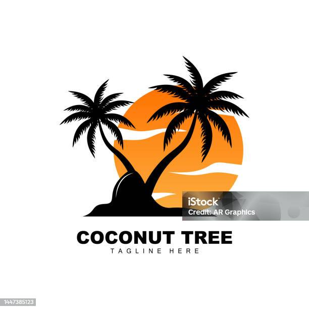 Logo De Cocotier Vecteur Darbre Océanique Conception Pour Modèles Image