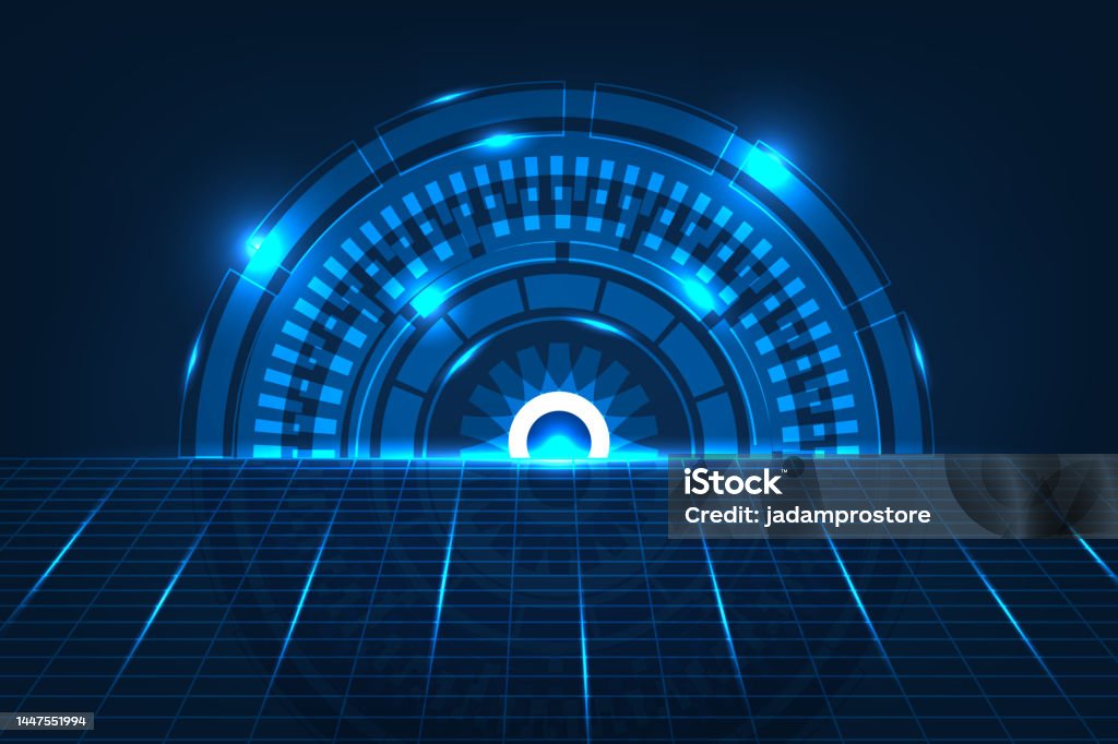 Teknologi Abstrak Futuristik Konsep Digital Rekayasa Roda Gigi Dengan