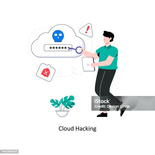 Cloud Hacking Flat Style Design Vector Illustration Stock Illustration ... Cloud Hacking Flat Style Design Vector Illustration Stock Illustration ...