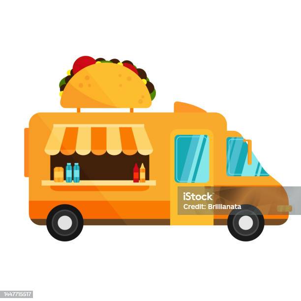 Taco Truck Street Fast Food Truck Takeaway Restaurant Street Market