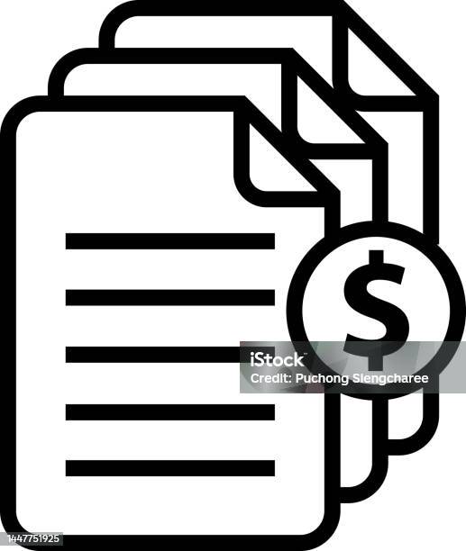 Invoice Icon Bill Paid Symbol Tax Form Outline Icon Paper Document With ... Invoice Icon Bill Paid Symbol Tax Form Outline Icon Paper Document With ...