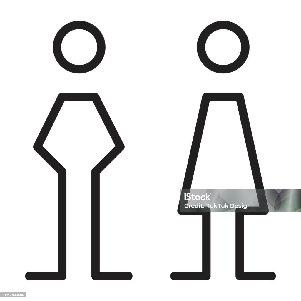 Vektor Tanda Toilet Dengan Simbol Pria Dan Wanita Dalam Pictogram Glyph ... Vektor Tanda Toilet Dengan Simbol Pria Dan Wanita Dalam Pictogram Glyph ...