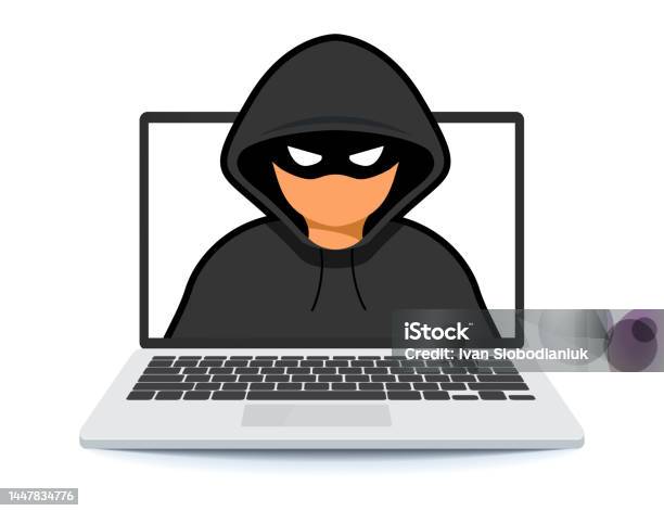 Hacker Attacks And Web Security Hacker Cybercriminal With Laptop ... Hacker Attacks And Web Security Hacker Cybercriminal With Laptop ...