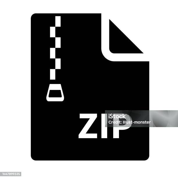Zip File Silhouette Icon Data Compress Archive Format Vector Stock ... Zip File Silhouette Icon Data Compress Archive Format Vector Stock ...