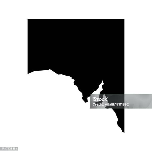 Carte De Laustralieméridionale Icône De Silhouette De Laustralie Du Sud