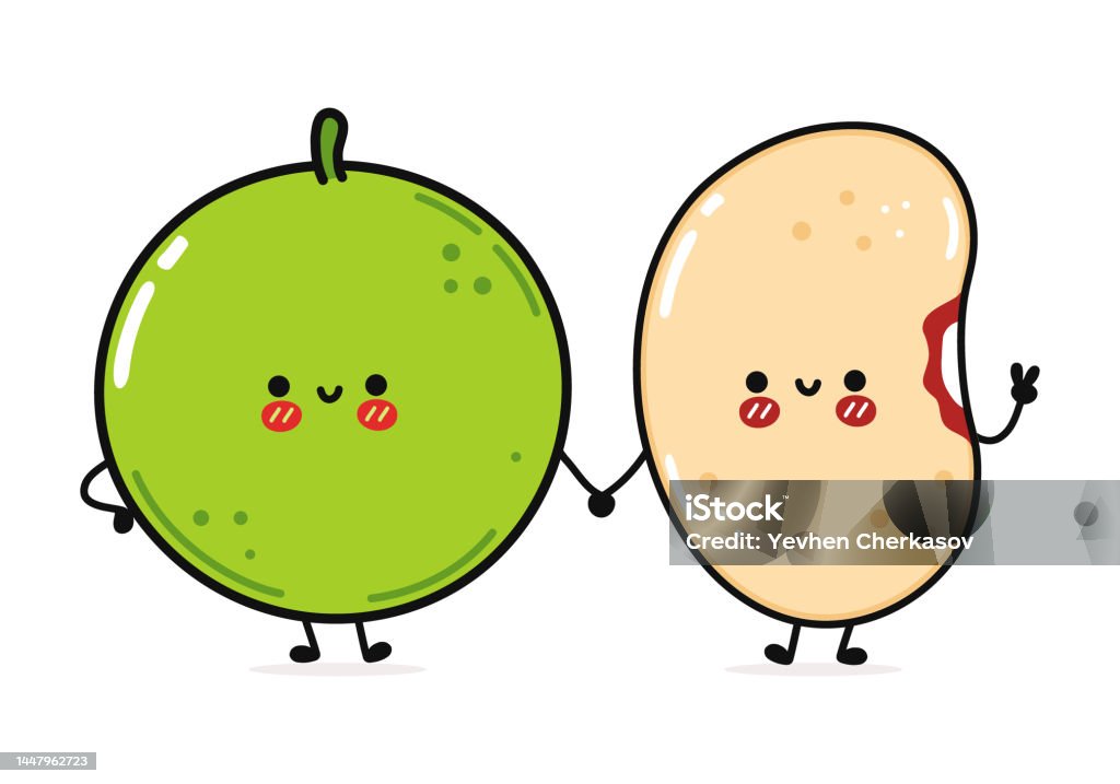 Ilustración de Lindo Divertido Personaje De Frijoles Y Guisantes ... Ilustración de Lindo Divertido Personaje De Frijoles Y Guisantes ...