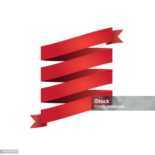 Ribbons Banners Badges Labels Design Elements On White Background Stock
