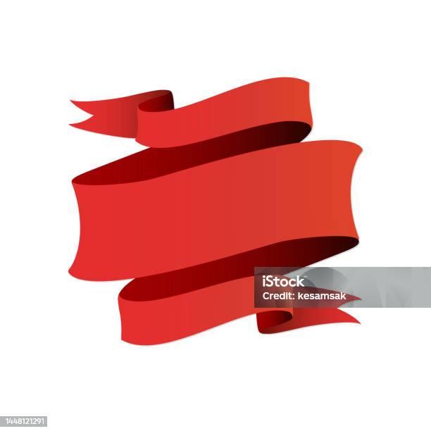 Ribbons Banners Badges Labels Design Elements On White Background Stock
