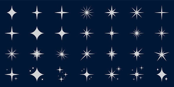 Ensemble Dicônes Sparkle Silver Star Silhouette Collection De