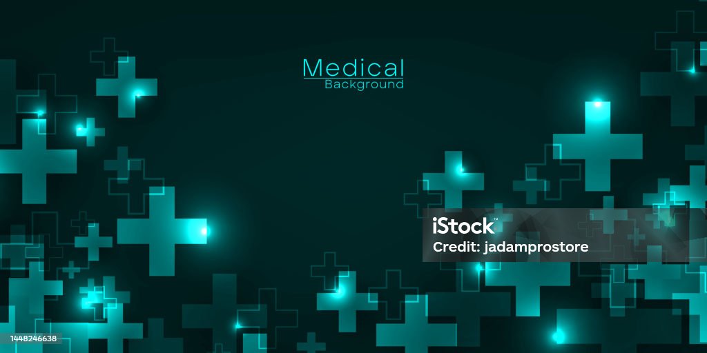Abstract Geometric Medical Cross Shape Medicine And Science Concept