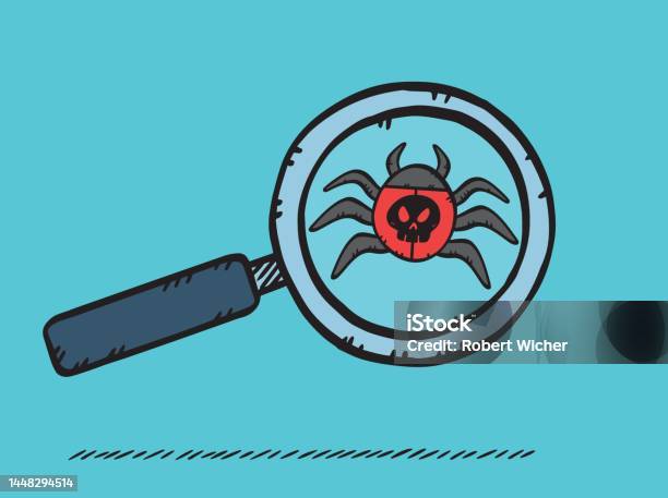 Grafik Kaca Pembesar Yang Mendeteksi Worm Komputer Ilustrasi Vektor ... Grafik Kaca Pembesar Yang Mendeteksi Worm Komputer Ilustrasi Vektor ...