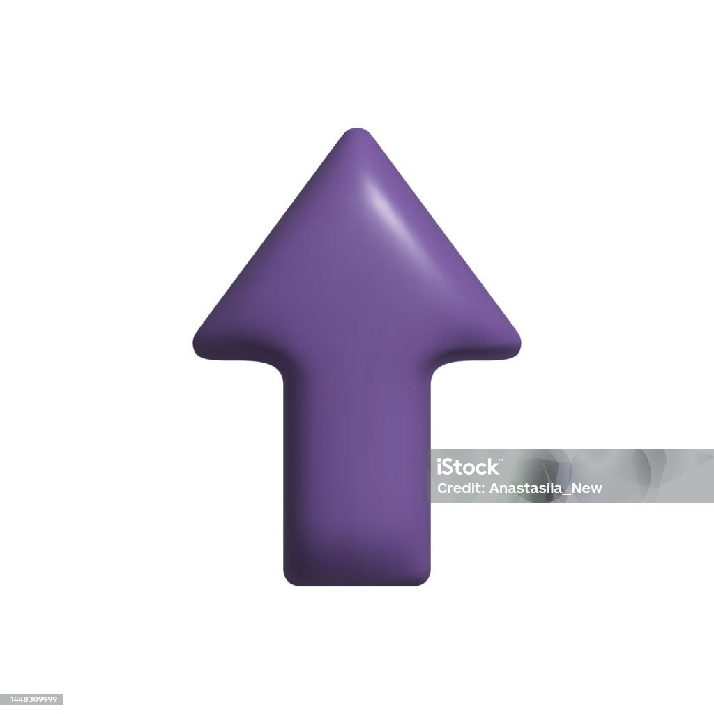 3d Arrow Icon Object Computer Interface Arrow Pointer Vector Cartoon