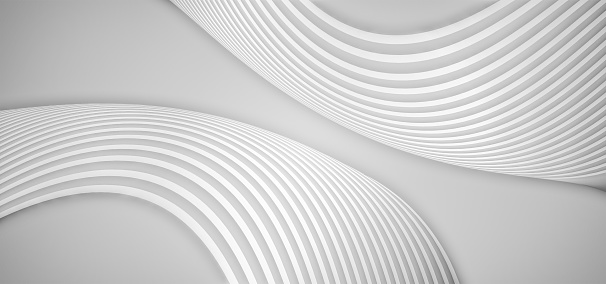 Rendering 3d Garis Lengkung Putih Dengan Latar Belakang Tekstur Abstrak