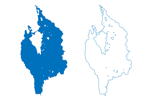 Lac Lappajarvi Carte Illustration Vectorielle Croquis Gribouillé Carte