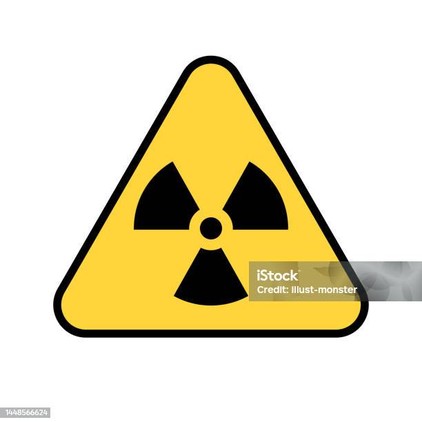 Signe Radioactif Triangulaire Symbole De Danger Nucléaire Énergie