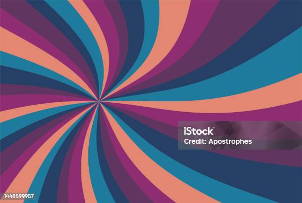Retro Starburst Or Sunburst Background Pattern With A Vintage Color