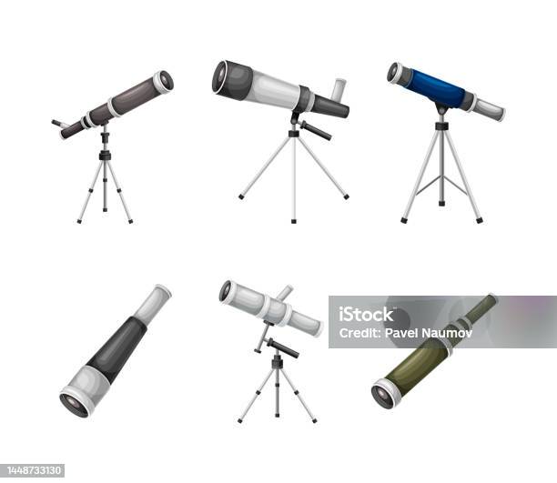 Monokular Pada Tripod Sebagai Teleskop Pembiasan Untuk Melihat Set ... Monokular Pada Tripod Sebagai Teleskop Pembiasan Untuk Melihat Set ...