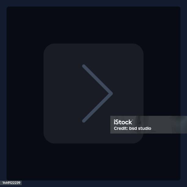 Disabled Right Arrow Button Ui Element Template Stock Illustration