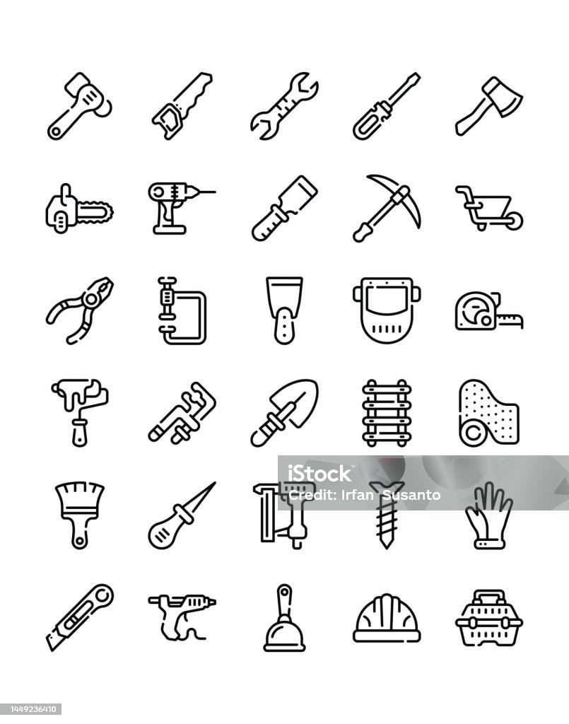 Reparaturwerkzeuge Icon Set 30 Isoliert Auf Weißem Hintergrund Stock ... Reparaturwerkzeuge Icon Set 30 Isoliert Auf Weißem Hintergrund Stock ...