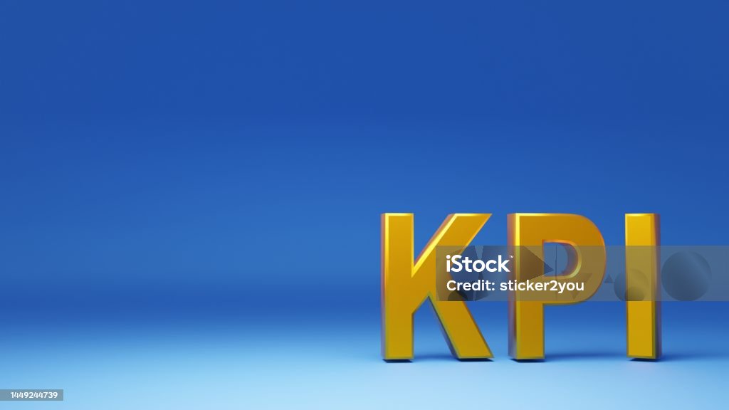 Kpi Key Performance Indicators Business On Cubes 3d Rendering Stock