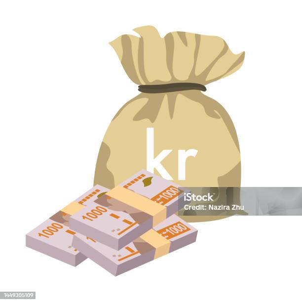 Schwedische Krone Vektorillustration Schweden Geldsatz Bündel Banknoten ... Schwedische Krone Vektorillustration Schweden Geldsatz Bündel Banknoten ...