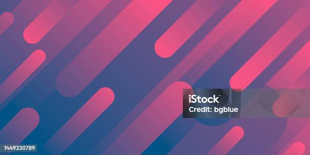 Desain Abstrak Dengan Bentuk Geometris Trendy Pink Gradient Ilustrasi