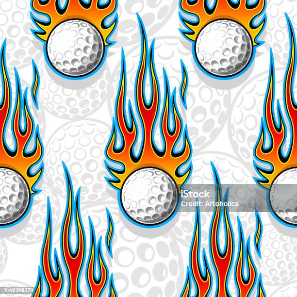 Bola Golf Dan Api Suku Api Gambar Seni Vektor Pola Mulus Membakar Bola ... Bola Golf Dan Api Suku Api Gambar Seni Vektor Pola Mulus Membakar Bola ...