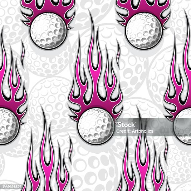 Bola Golf Dan Api Suku Api Gambar Seni Vektor Pola Mulus Membakar Bola ... Bola Golf Dan Api Suku Api Gambar Seni Vektor Pola Mulus Membakar Bola ...