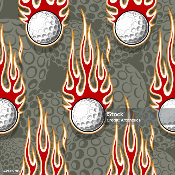 Bola Golf Dan Api Suku Api Gambar Seni Vektor Pola Mulus Membakar Bola ... Bola Golf Dan Api Suku Api Gambar Seni Vektor Pola Mulus Membakar Bola ...