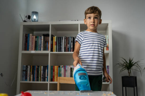 Free Stock Photo of Cute boy at home cleaning | Download Free Images ...
