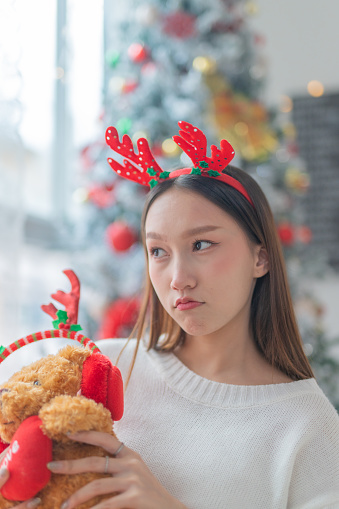 Portrait Photo Of A Young Beautiful Friendly Asian Female Lady With