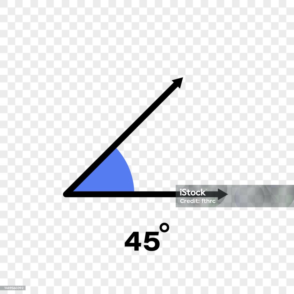45gradwinkelsymbol Geometrisches Symbol Vektorillustration Auf ... 45gradwinkelsymbol Geometrisches Symbol Vektorillustration Auf ...