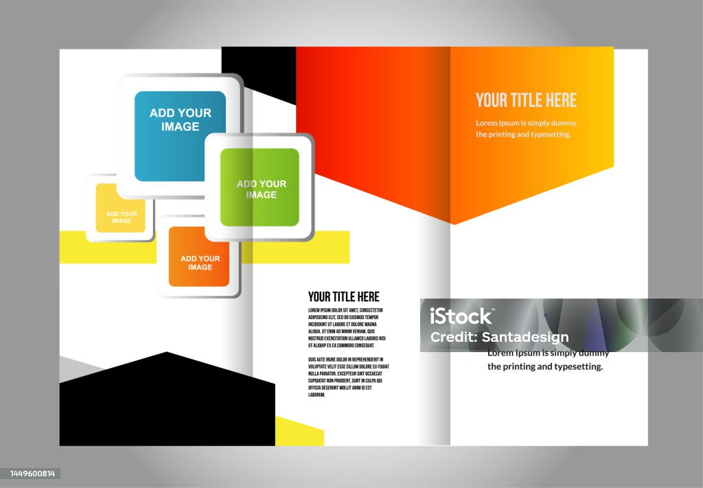 Vector Modern Trifold Brochure Design Template Stock Illustration ... Vector Modern Trifold Brochure Design Template Stock Illustration ...