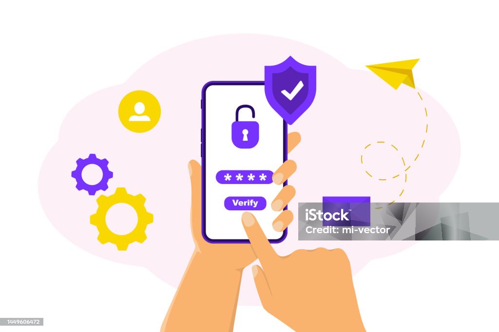Mobile Otp Secure Verification Method Mobile Phone In Hand Onetime