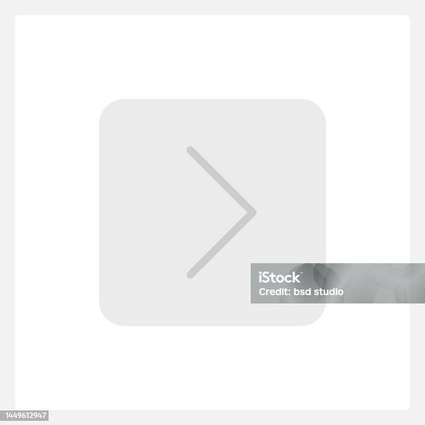 Disabled Right Arrow Button Ui Element Template Stock Illustration